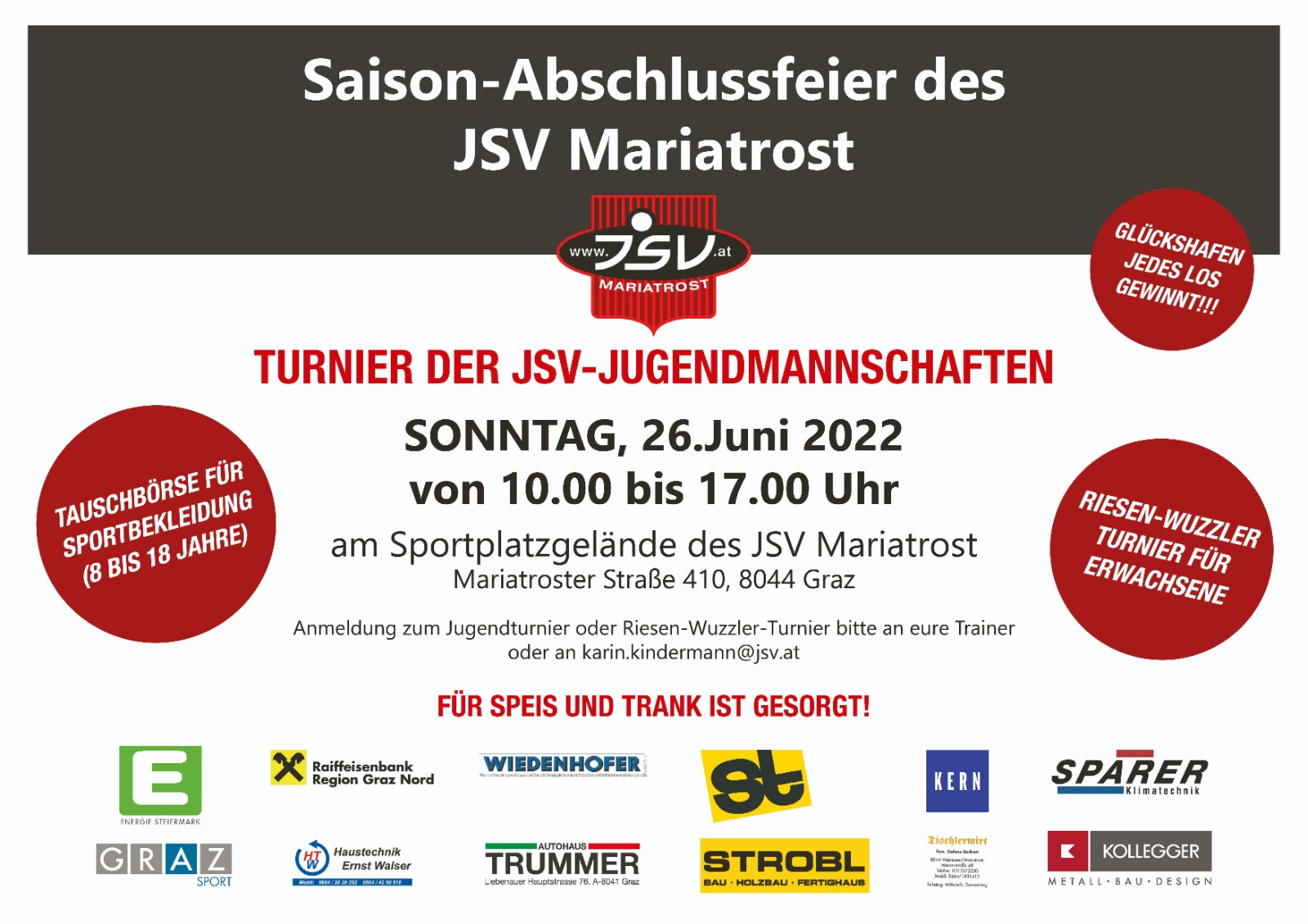 Abschlussfest der Jugend - JSV Mariatrost